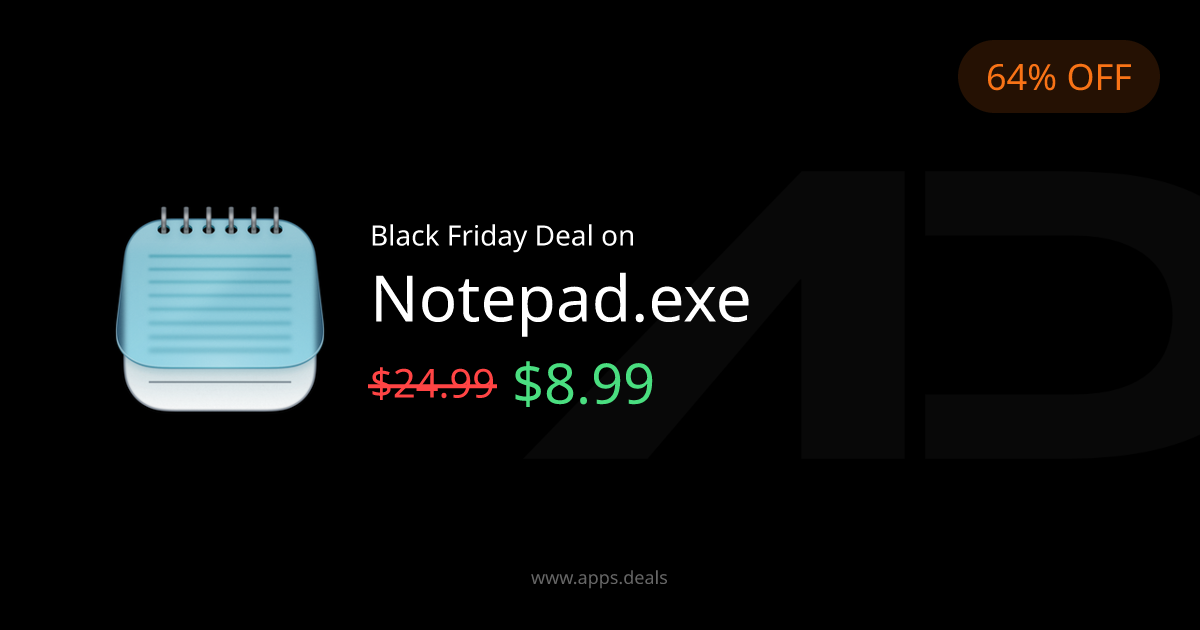 Notepad.exe offer - Apps.Deals